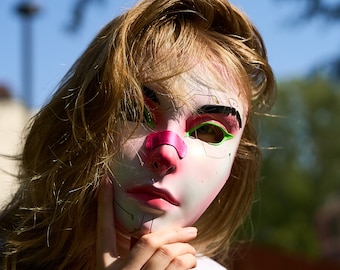 Autumn Babydoll Mask, Fullfaced Haute Couture Porcelain Mask, Creepy ...