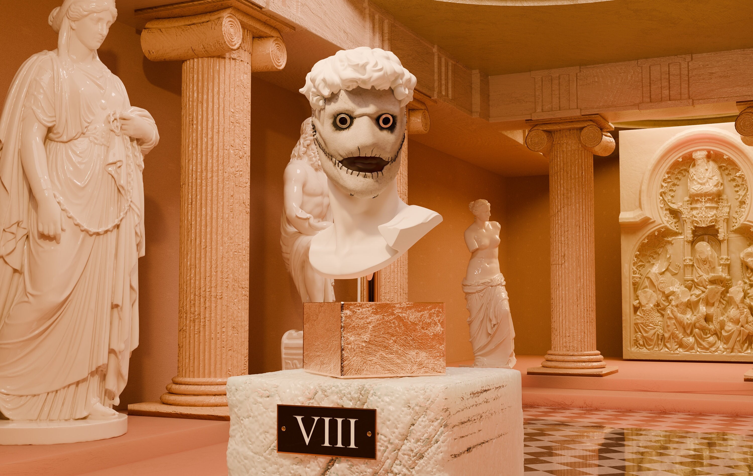 1/1 David of Michelangelo X Corey Taylor TESF Mask | Art Sculpture ...