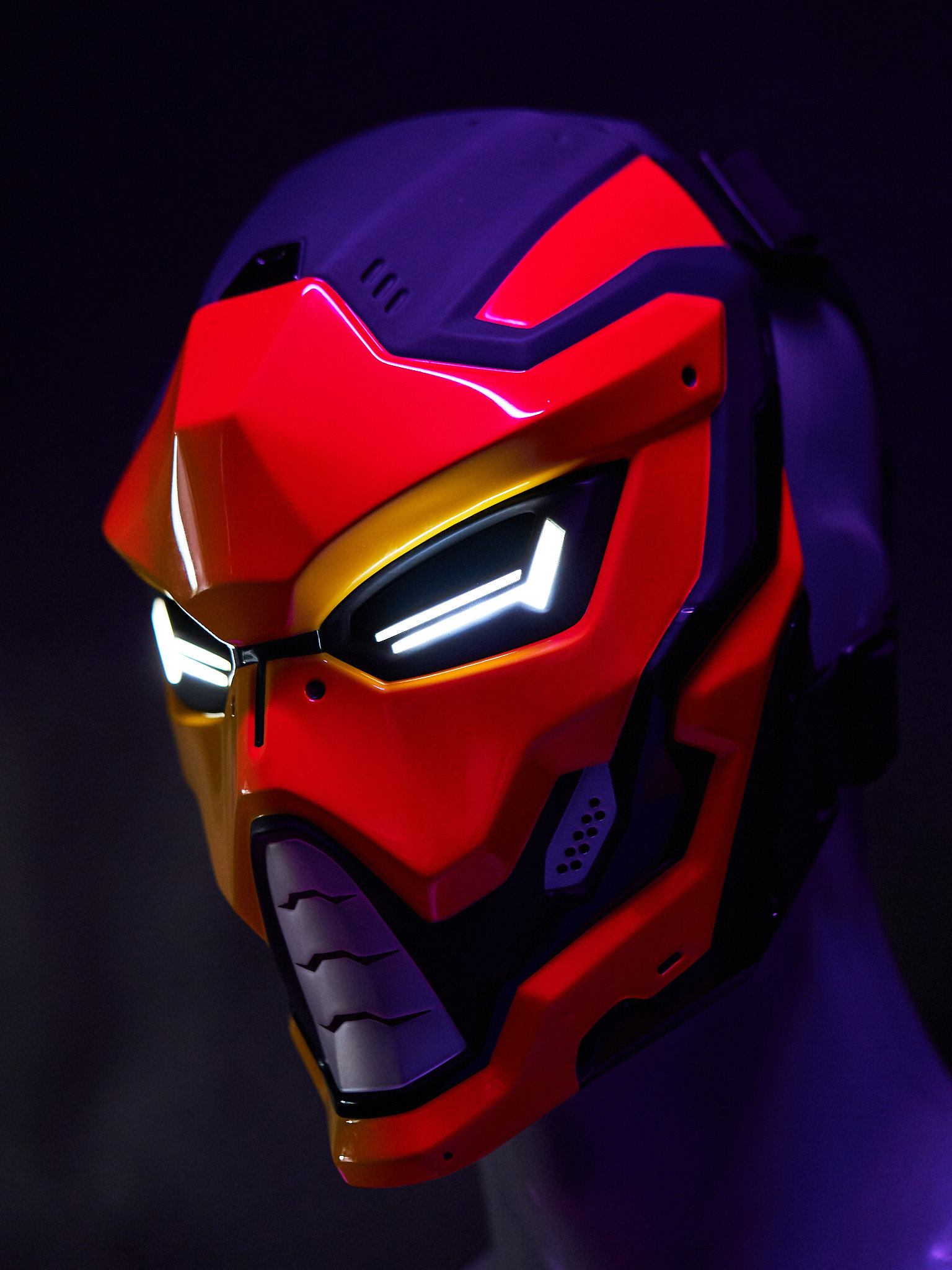 Cyber Ninja LED Wearable Sci-fi Mask - Etsy