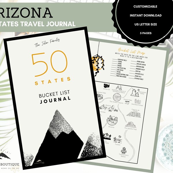 Travel Map Bucket List Printable - Etsy