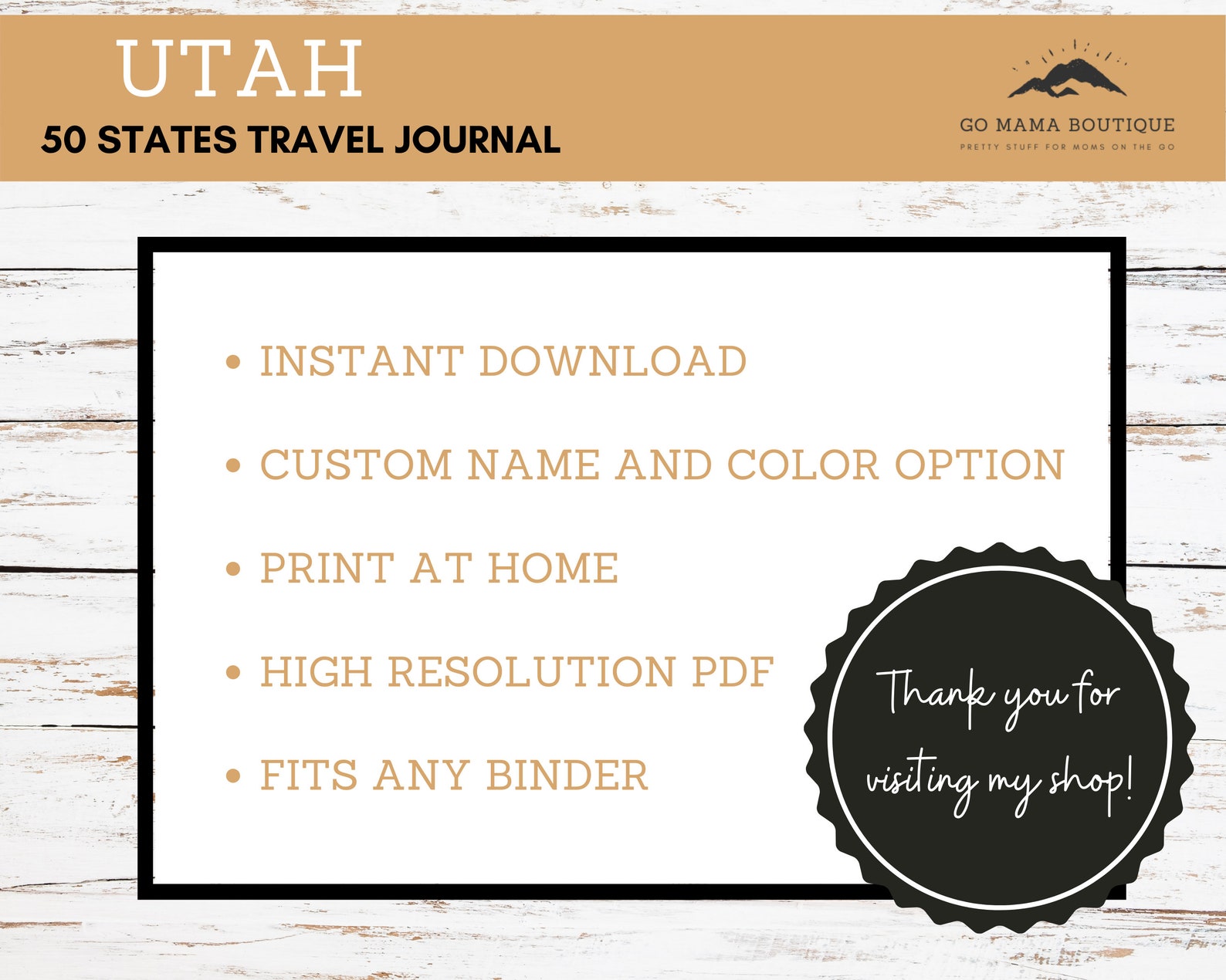 Utah Road Trip Travel Journal Instant Download / Printable - Etsy
