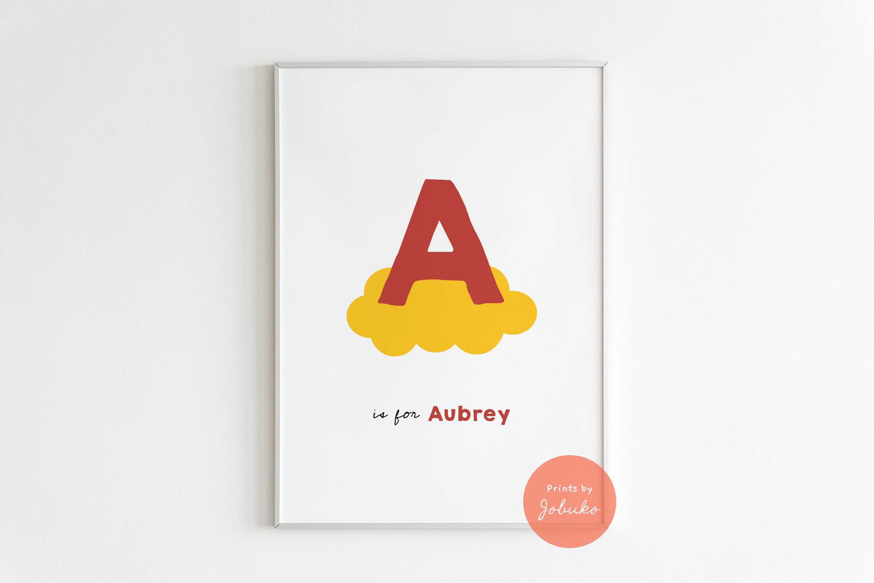 Personalized Name Poster Initial Nursery Print Capital - Etsy