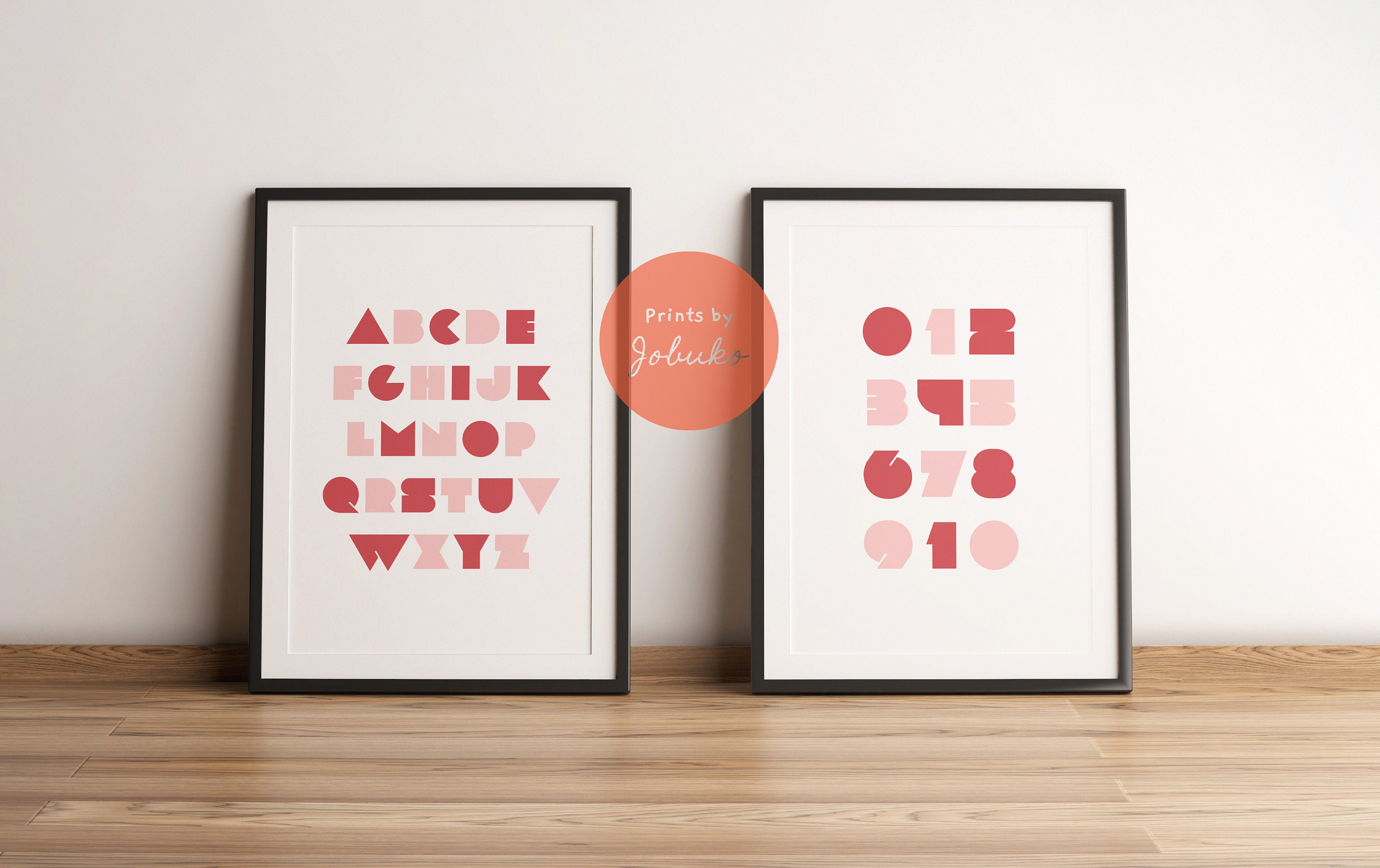 Alphabet and Numbers Poster, Set of 2 Prints, Number Poster Children ...