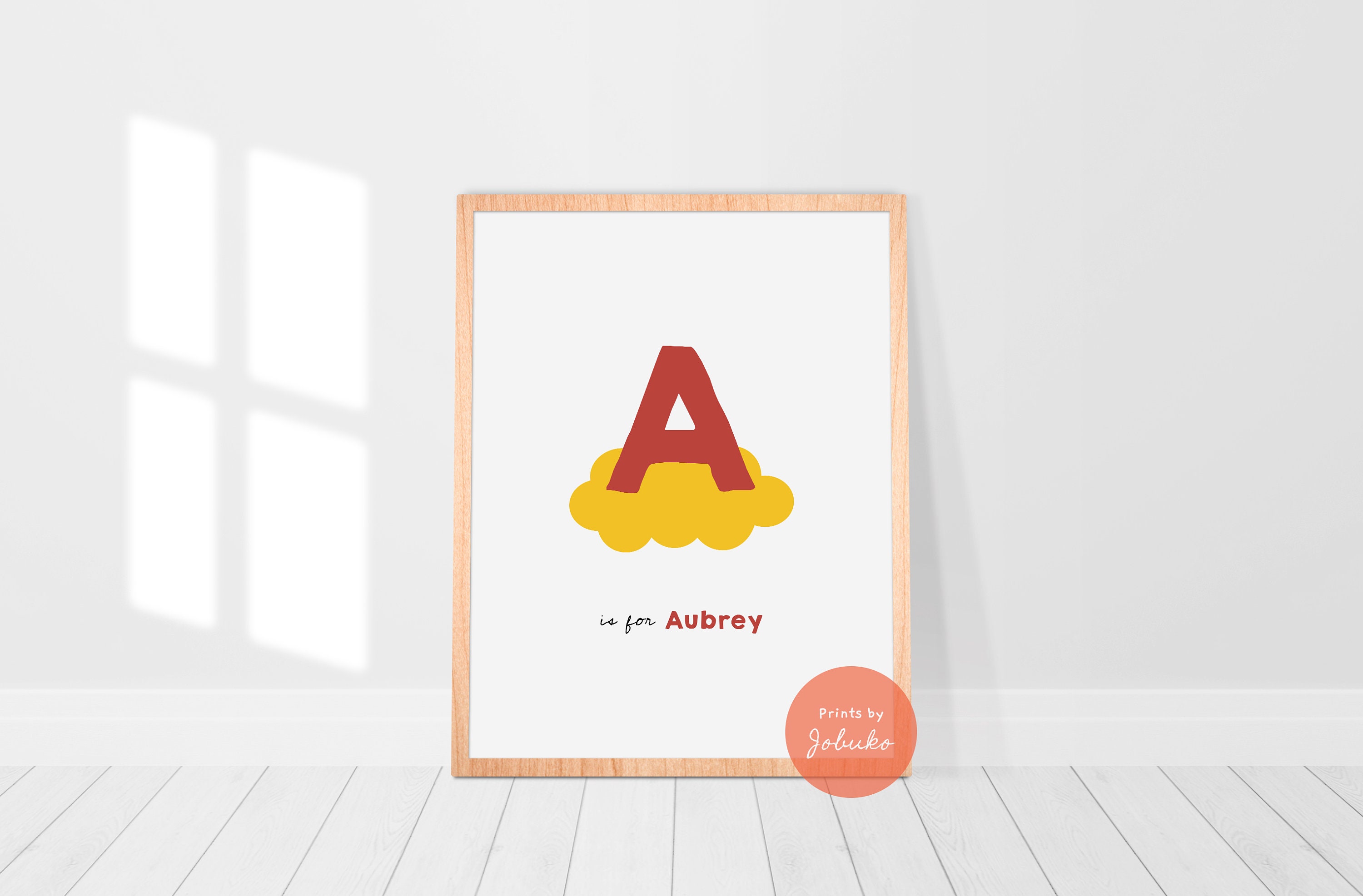 Personalized Name Poster Initial Nursery Print Capital - Etsy