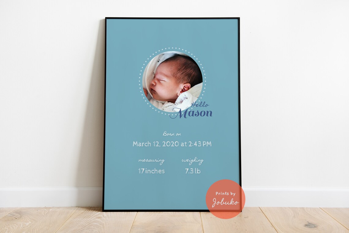 Baby Birth Stats Sign Birth Announcement Sign Baby Birth | Etsy