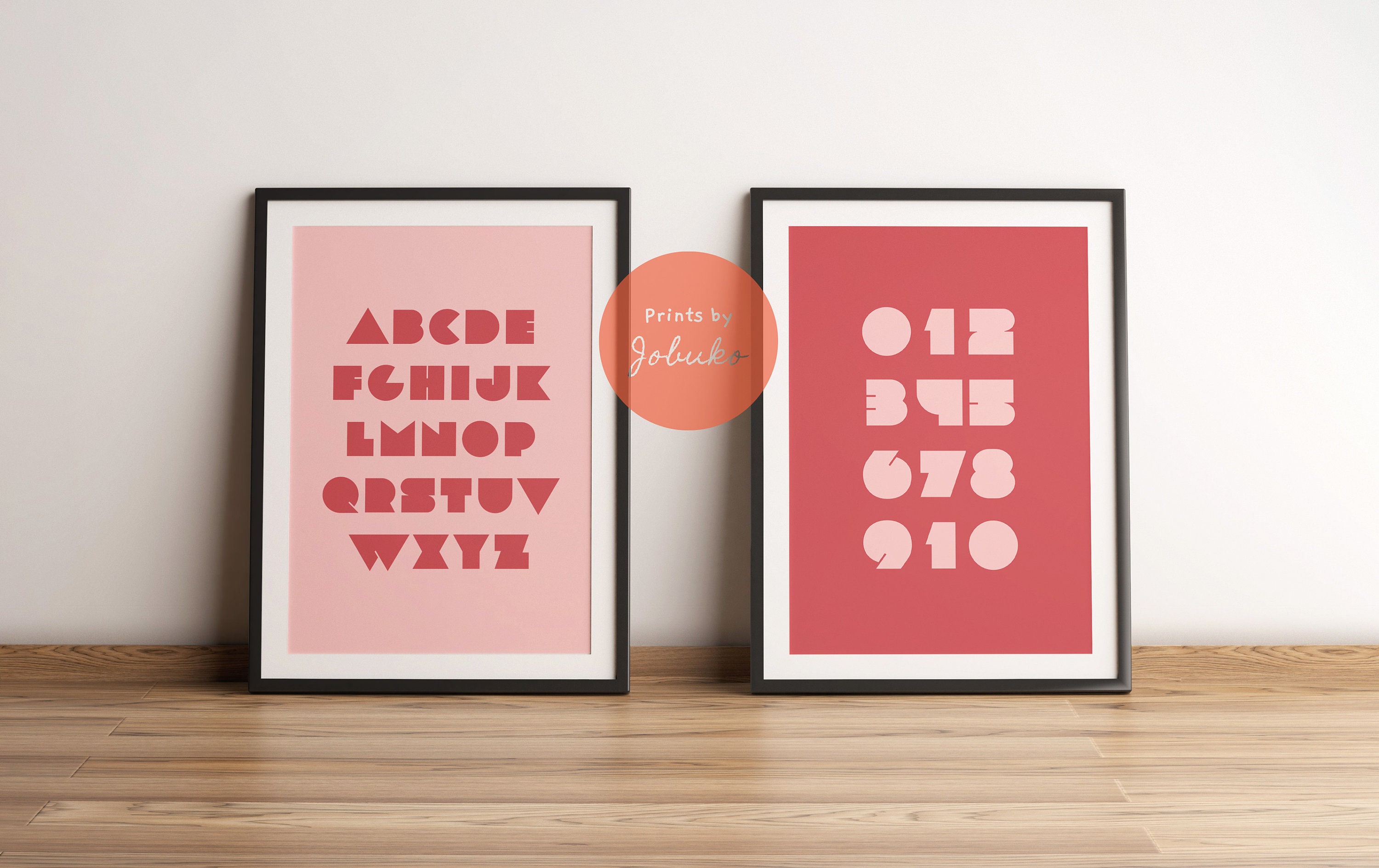 Alphabet and Numbers Poster, Set of 2 Prints, Number Poster Children ...