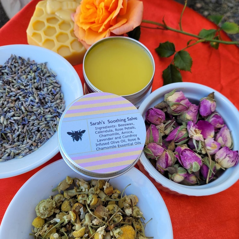 Soothing Salve, Made With Beeswax, Olive Oil Infused With Rose Petals ...