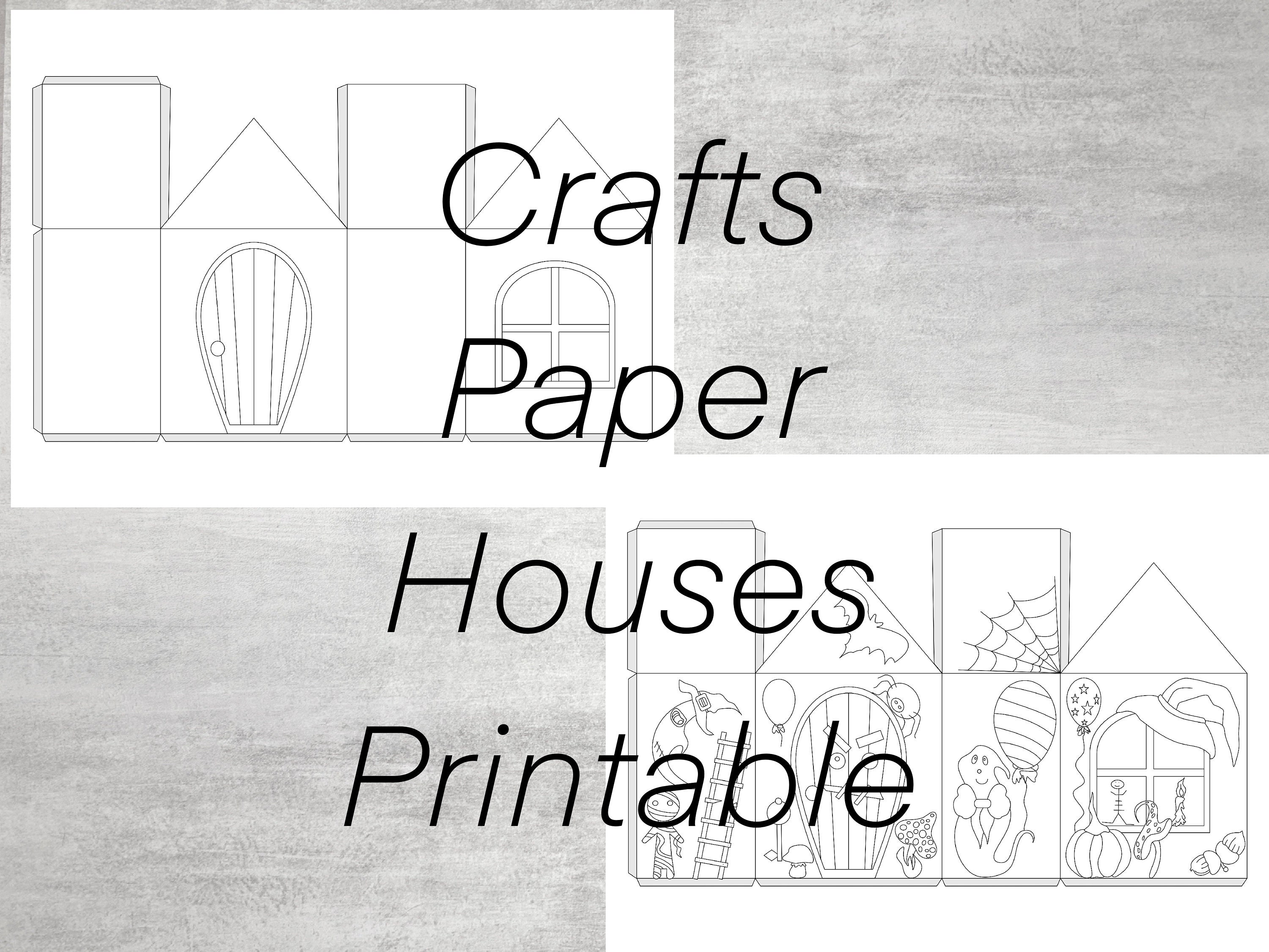 Mega Bundle Halloween 8 Paper Craft Houses and More Than 50 Items as a ...