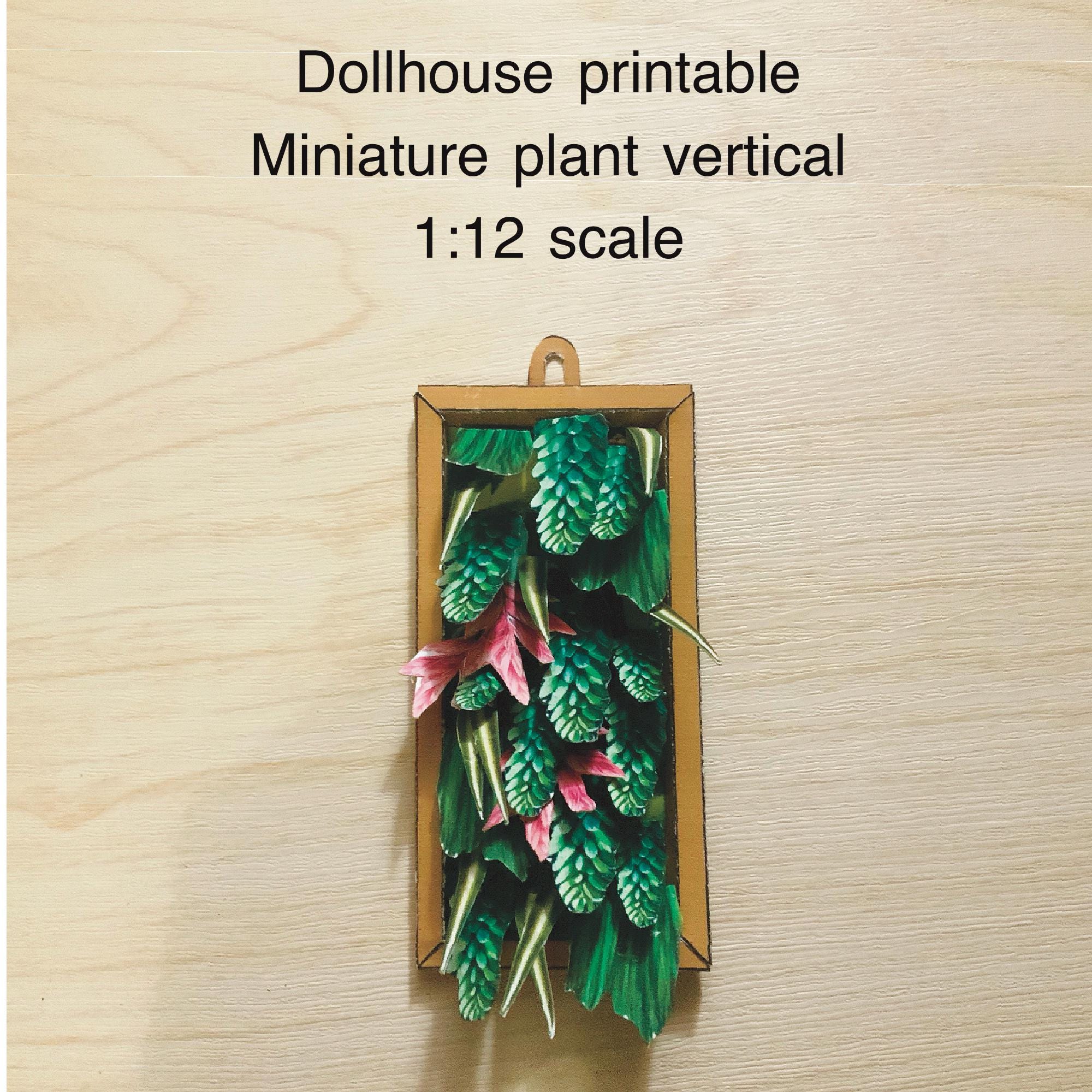 Dollhouse House Plant 1:12 Scale Printable Miniature Decor. Paper Craft ...