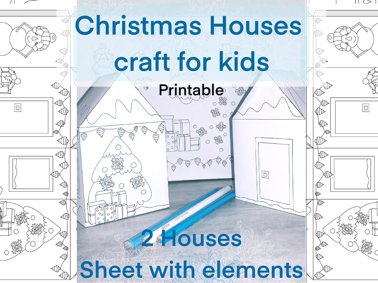 Christmas Houses . Christmas Craft for Kids, Doll House. Christmas ...