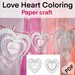 Love Heart Spinner Coloring Page. Valentine Craft for Kids. Paper Heart ...