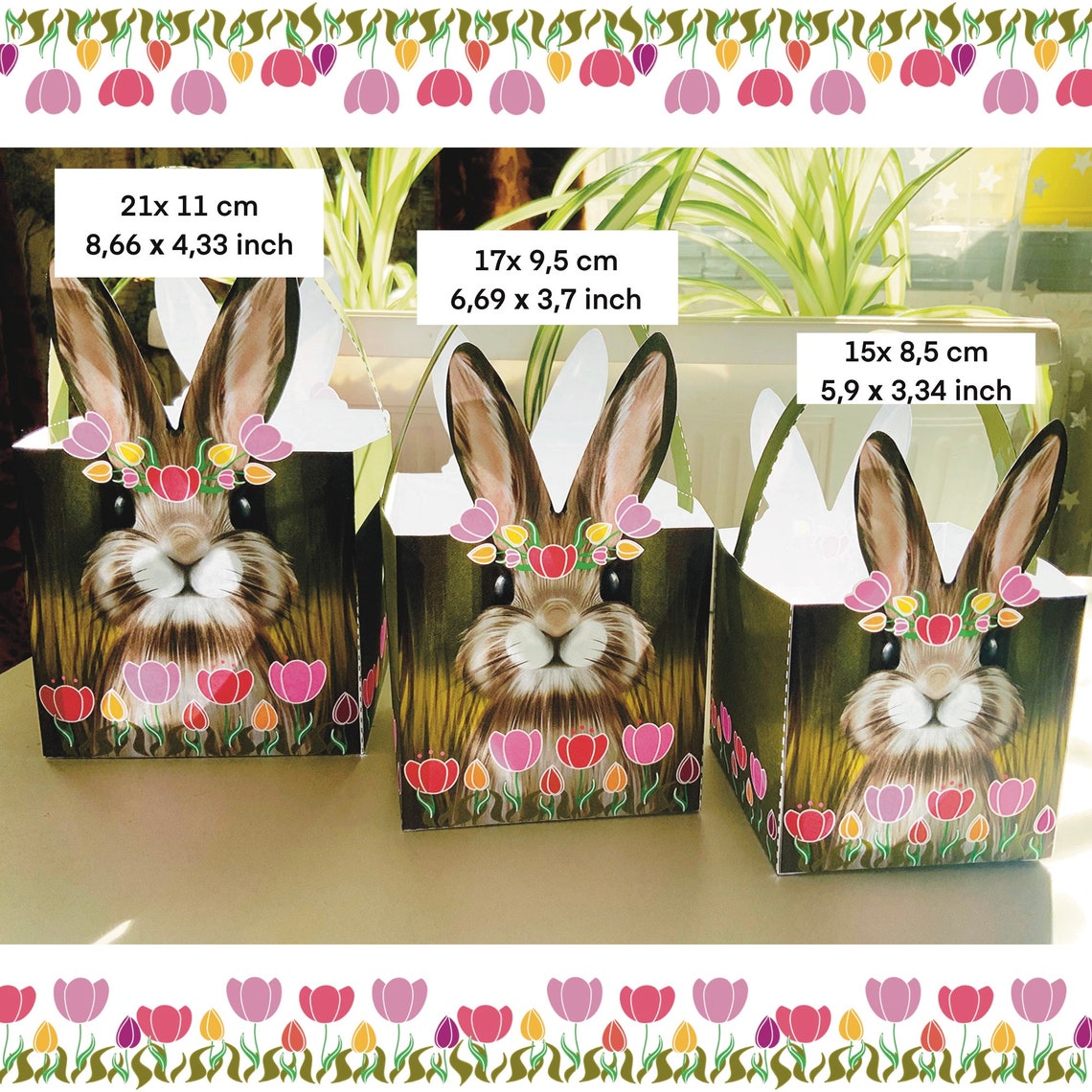 Printable Easter Basket Printable Bunny Spring. Kids Craft. Easter ...