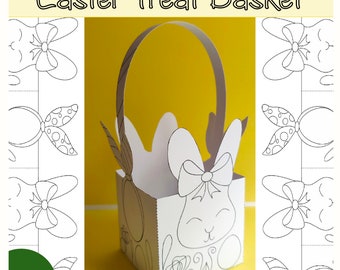 Printable Easter Basket Printable Bunny Spring. Kids Craft. Easter ...