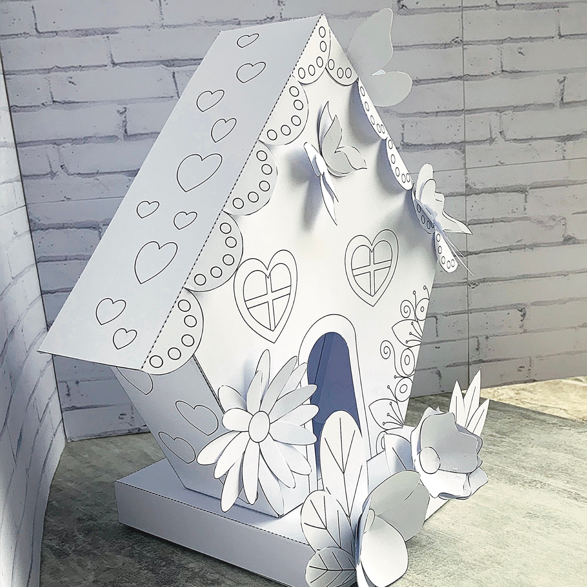 Butterfly Spring Craft for Kids, Doll House. Butterfly Spring Paper ...