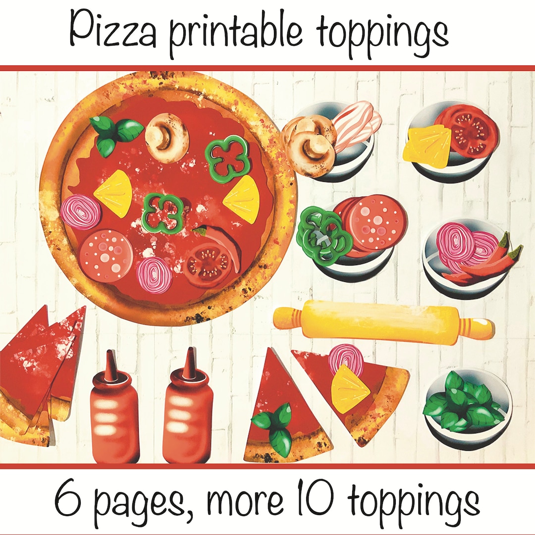 Printable Pizza Tomato Toppings Game.make Your Own Pizza. Activity ...
