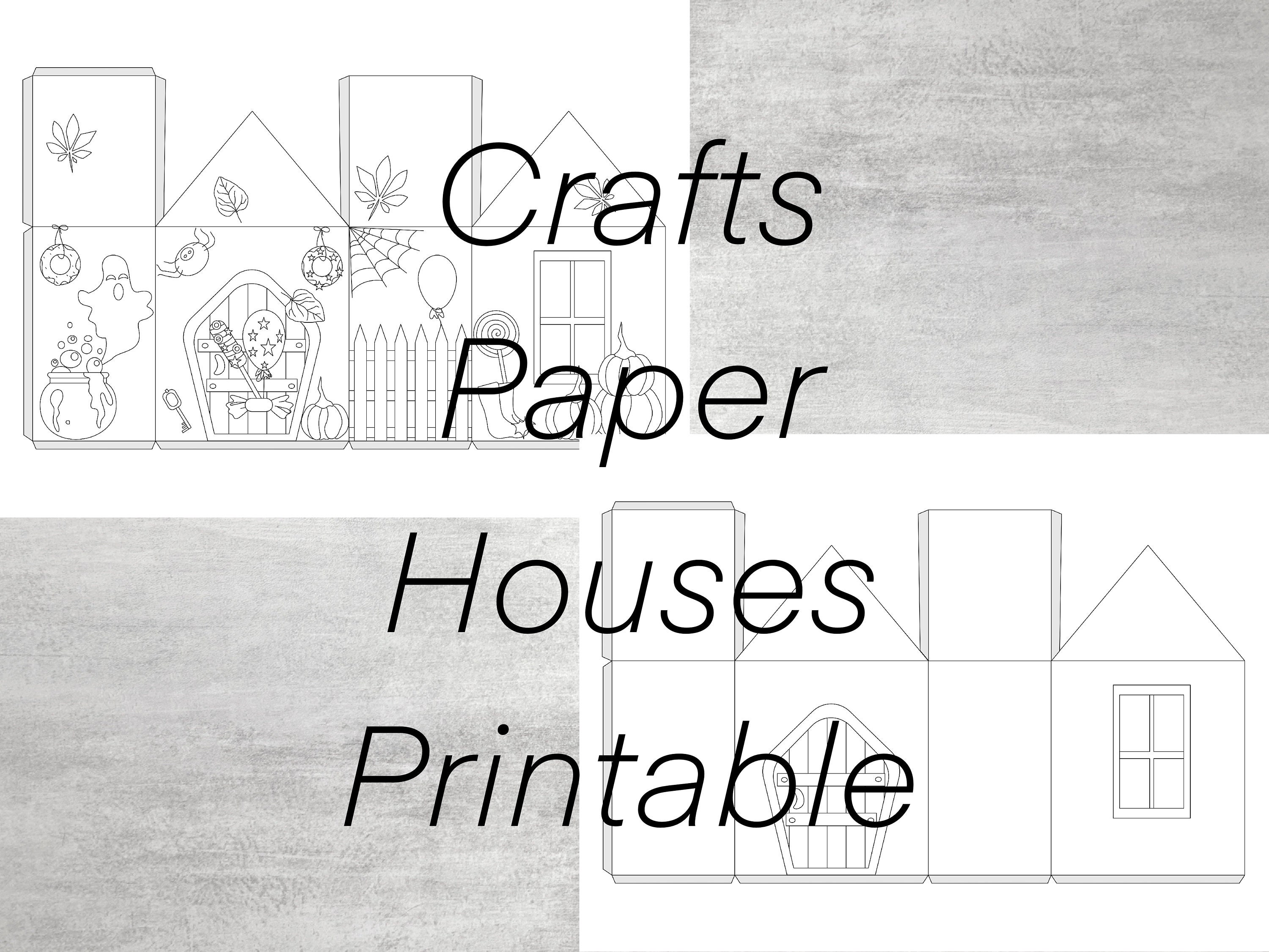 Halloween Diy Papercraft. Haunted House. Set 4. Printable Halloween ...