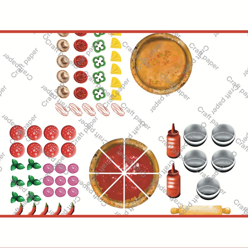 Printable Pizza Tomato Toppings Game.make Your Own Pizza. Activity ...