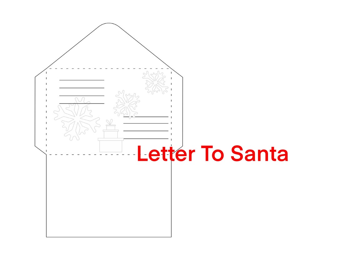 Letter to Santa Printable. Letter to Santa Coloring Page. Post Box ...