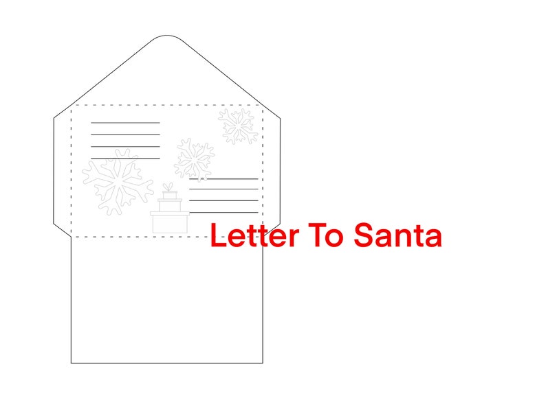 Letter to Santa Printable. Letter to Santa Coloring Page. Post Box ...
