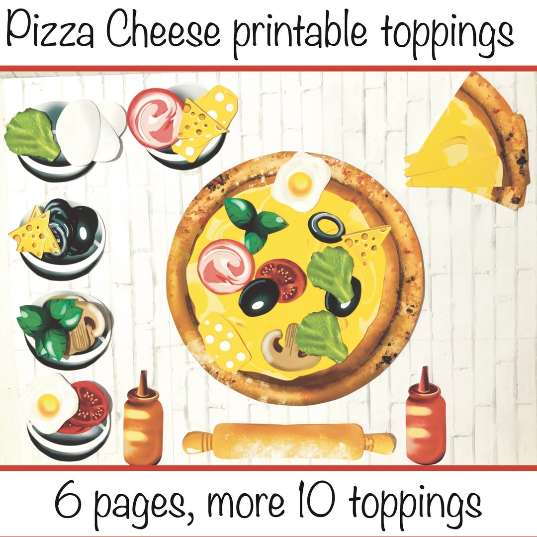 Printable Pizza Cheese Toppings Game.make Your Own Pizza. Activity ...