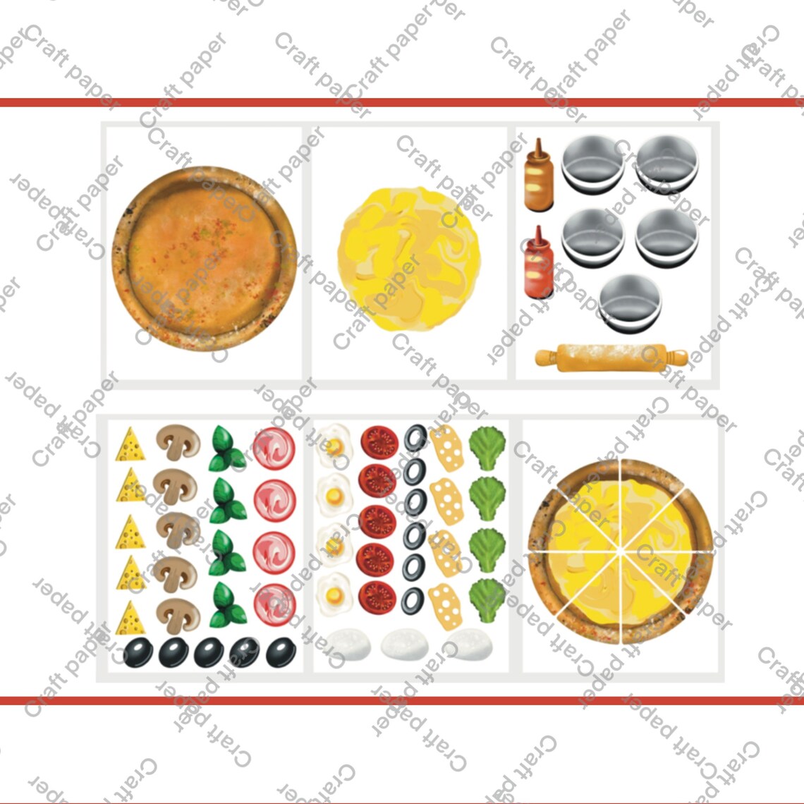 Printable Pizza Cheese Toppings Game.make Your Own Pizza. Activity ...