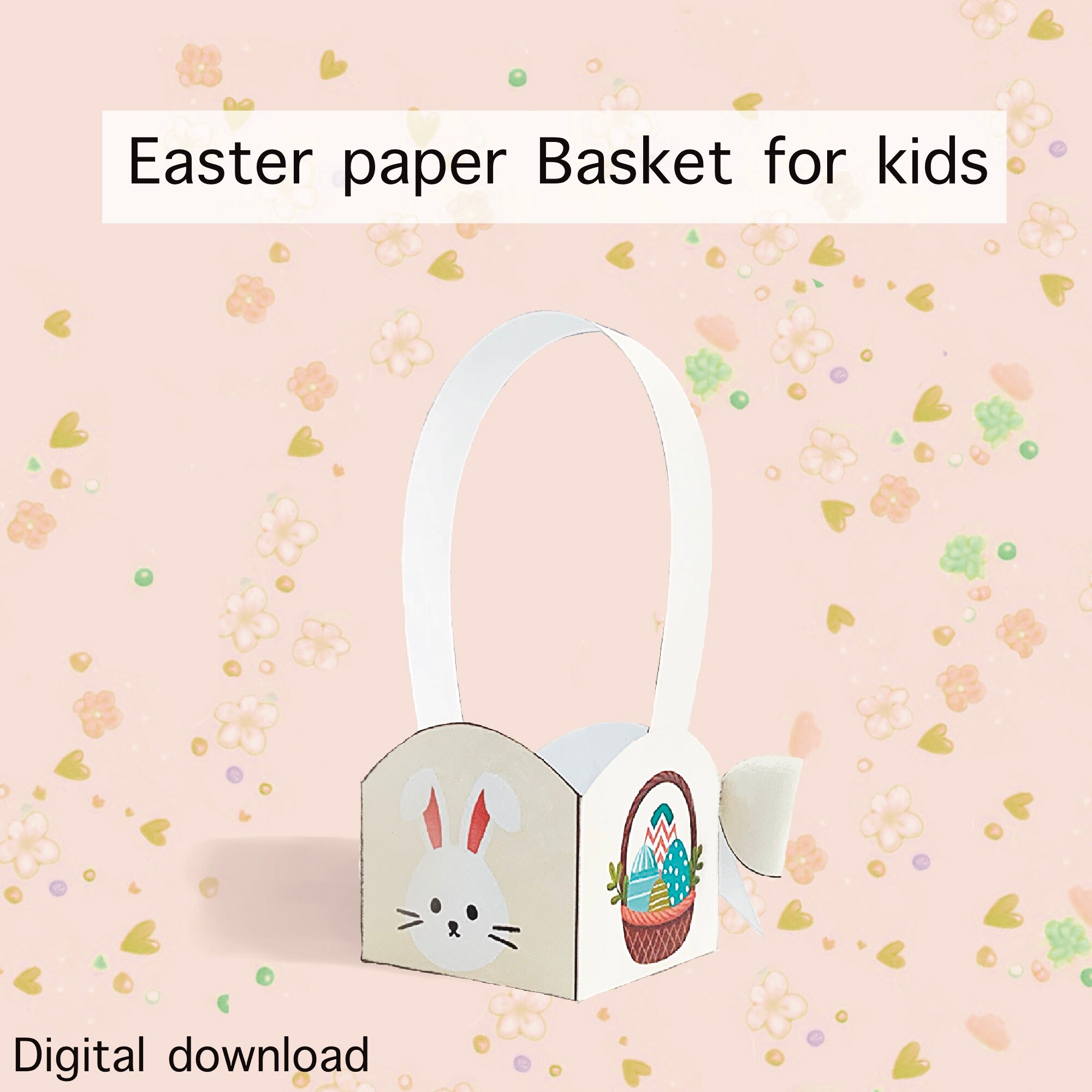 Printable Easter Basket Cozy DIY Paper Printable for Kids. Easter Egg ...