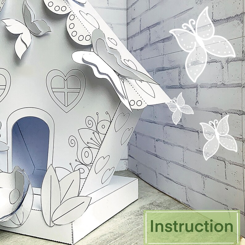 Butterfly Spring Craft for Kids, Doll House. Butterfly Spring Paper ...