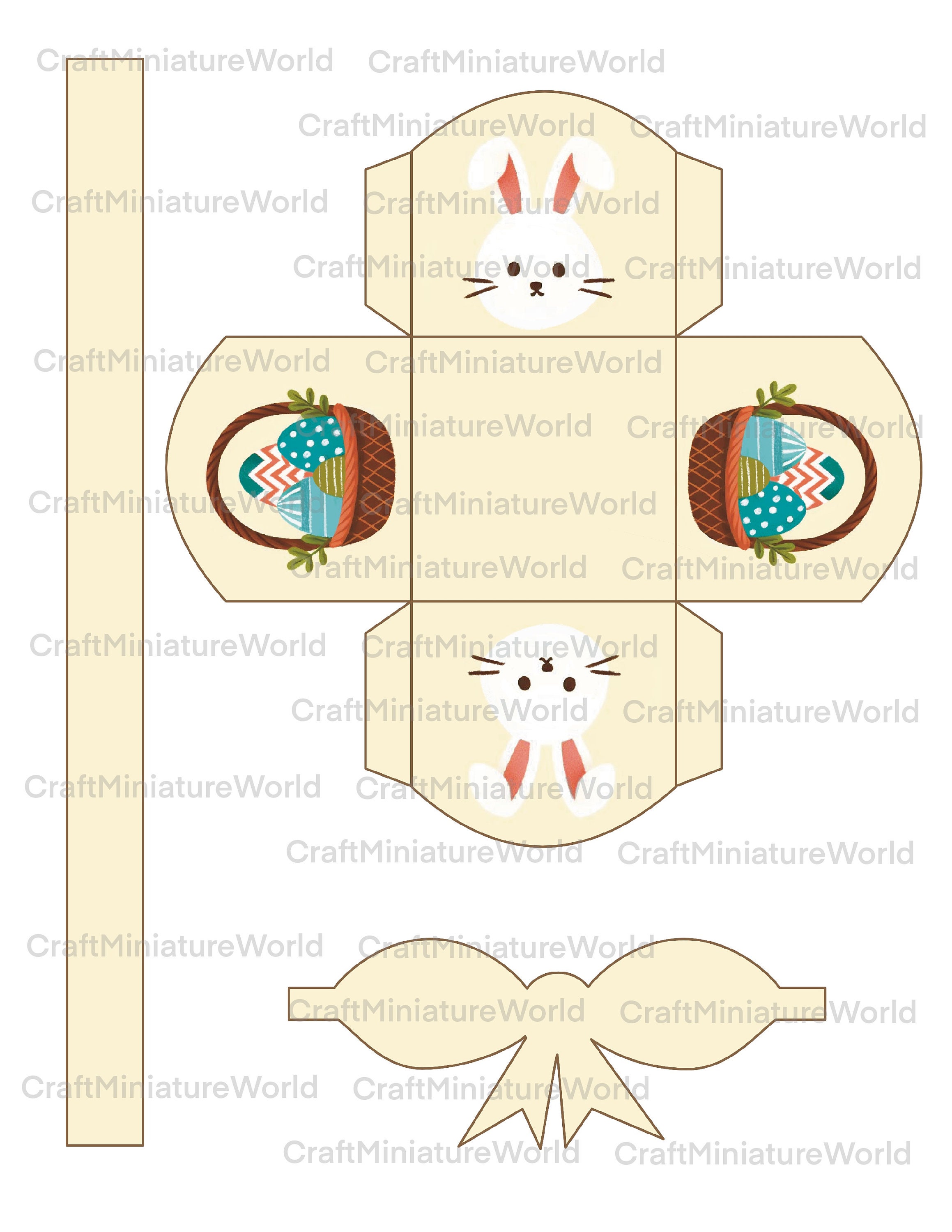 Printable Easter Basket Cozy DIY Paper Printable for Kids. Easter Egg ...