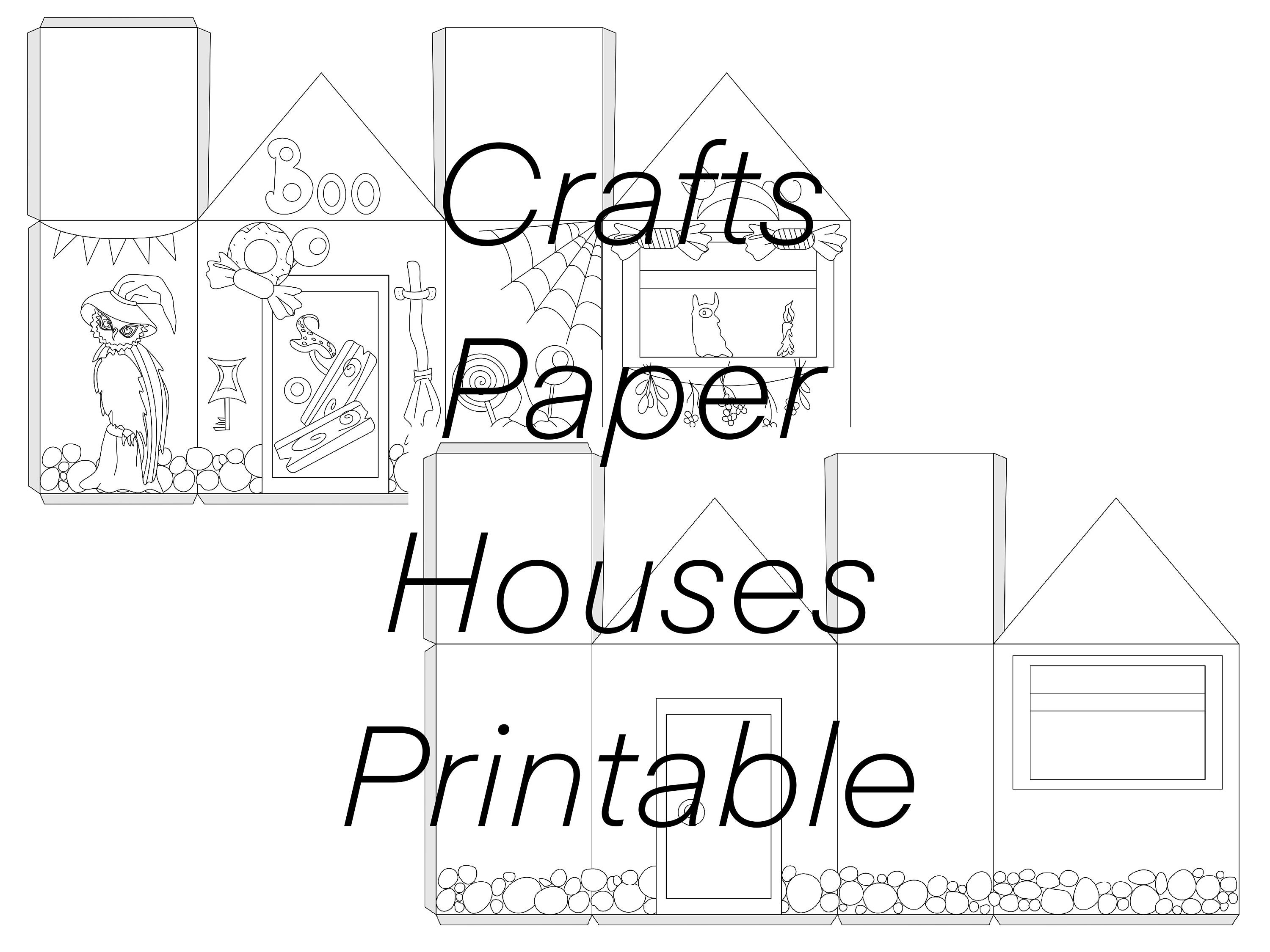 Halloween Diy Papercraft. Haunted House. Set 2. Printable - Etsy