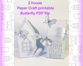 Bird Craft for Kids, Doll House. Bird Spring Paper House. Printable ...