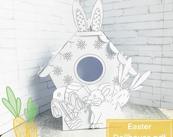 Printable Coloring Book Fairy House Portable Foldable DIY - Etsy