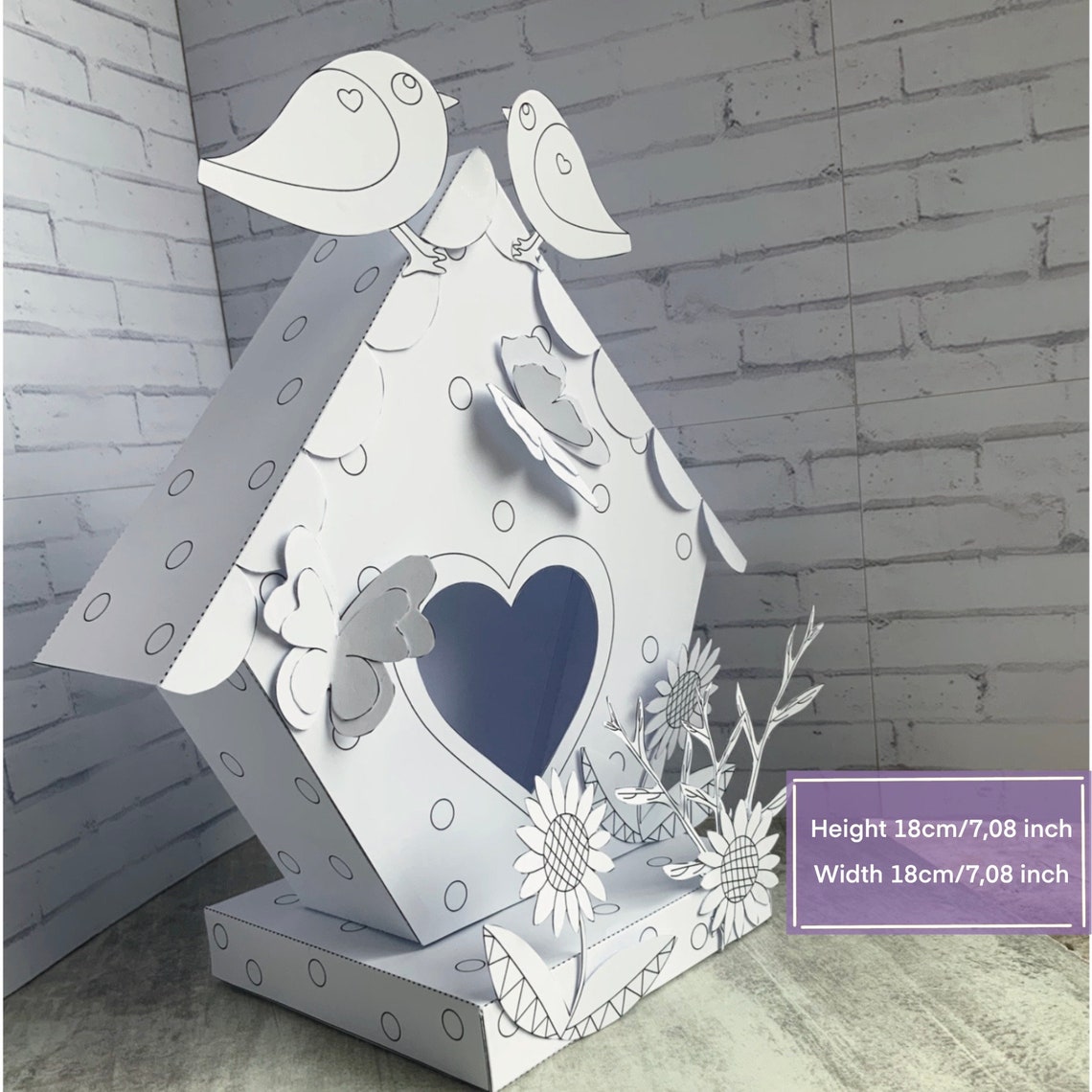 Bird Craft for Kids, Doll House. Bird Spring Paper House. Printable ...