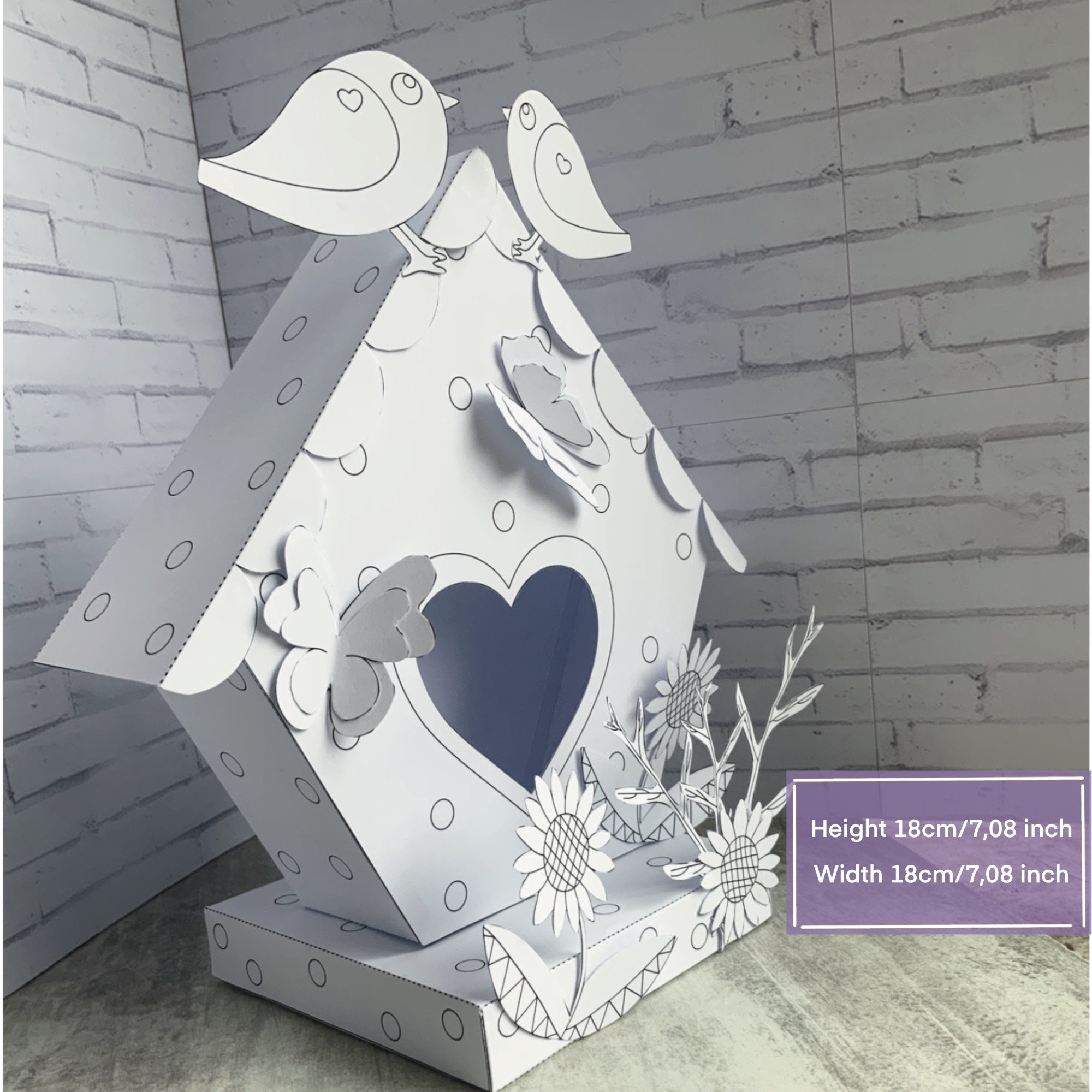 Bird Craft for Kids, Doll House. Bird Spring Paper House. Printable ...