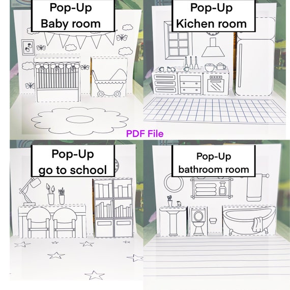 Pop-up Room for Bedroom Kids Room Kitchen Room and Print - Etsy