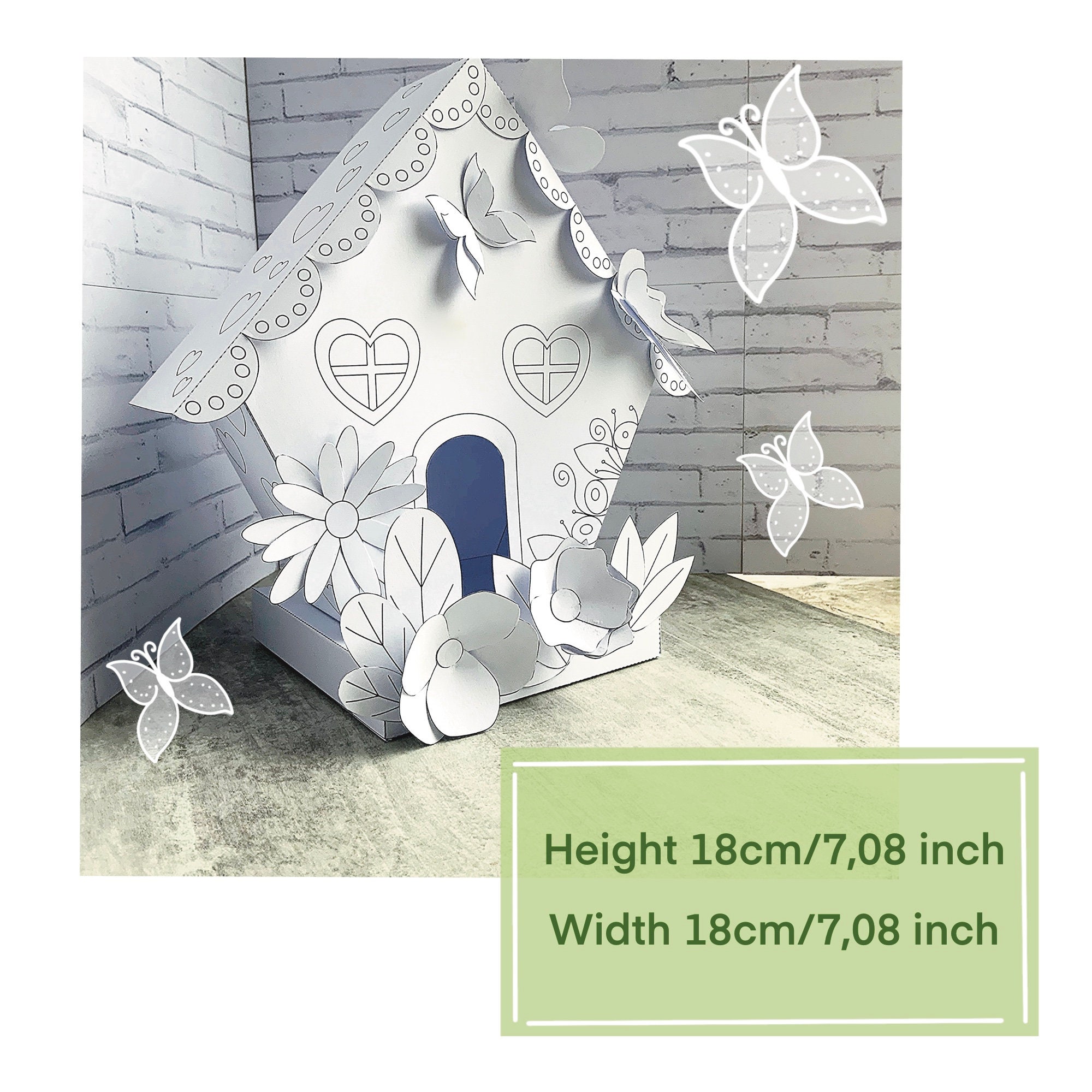 Butterfly Spring Craft for Kids, Doll House. Butterfly Spring Paper ...