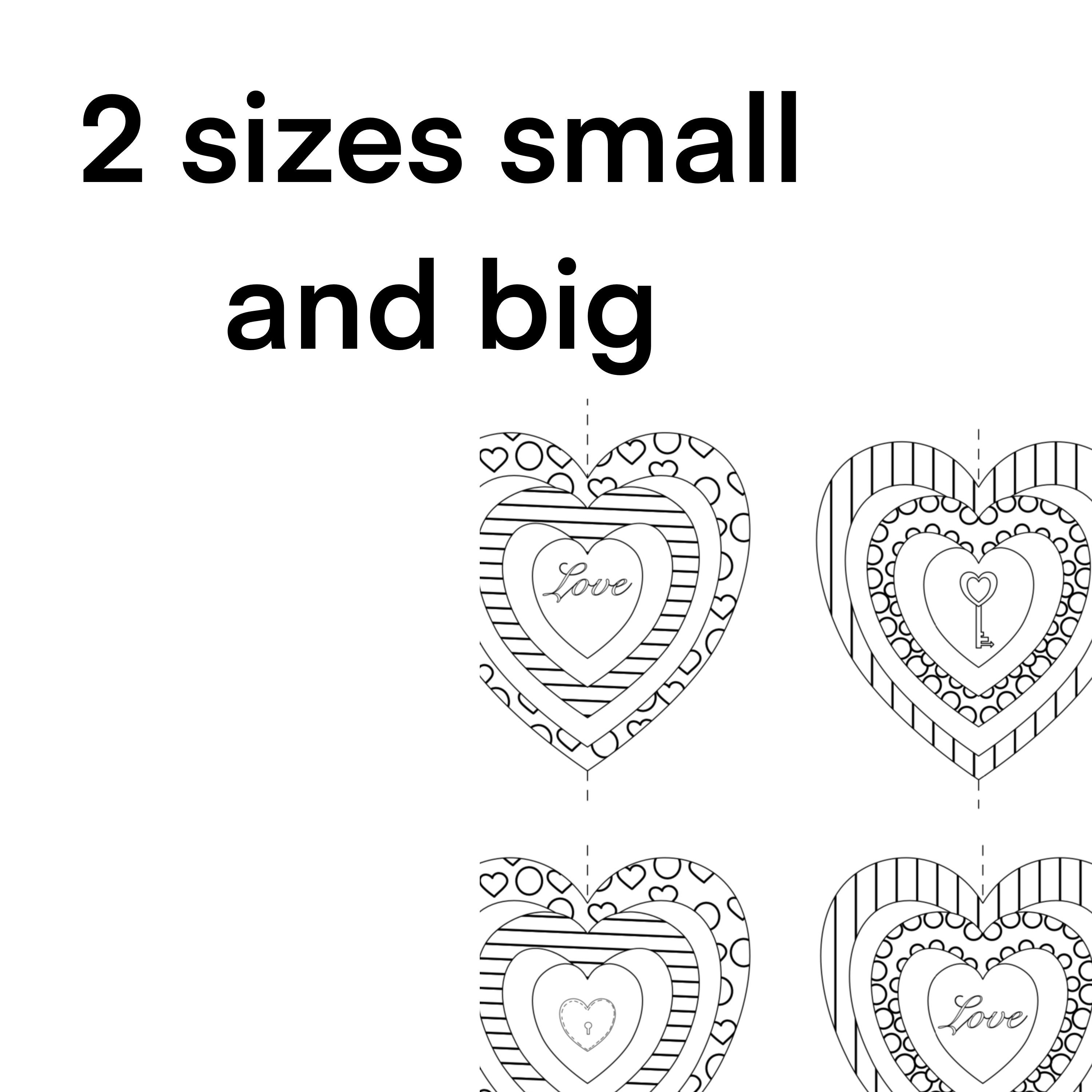 Love Heart Spinner Coloring Page. Valentine Craft for Kids. Paper Heart ...