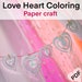 Love Heart Spinner Coloring Page. Valentine Craft for Kids. Paper Heart ...