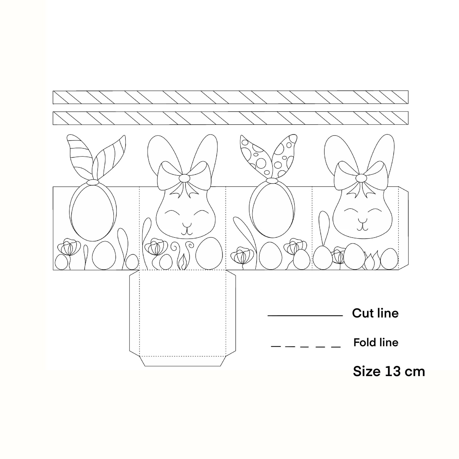 Printable Easter Paper Toy. Spring. Kids Craft. Easter Treat Basket ...