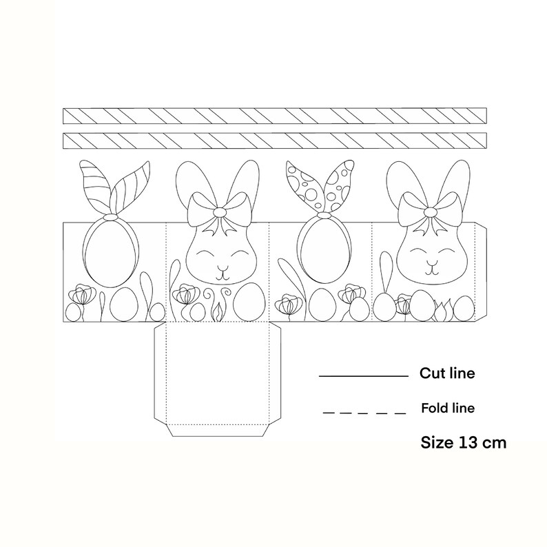 Printable Easter Paper Toy. Spring. Kids Craft. Easter Treat Basket ...