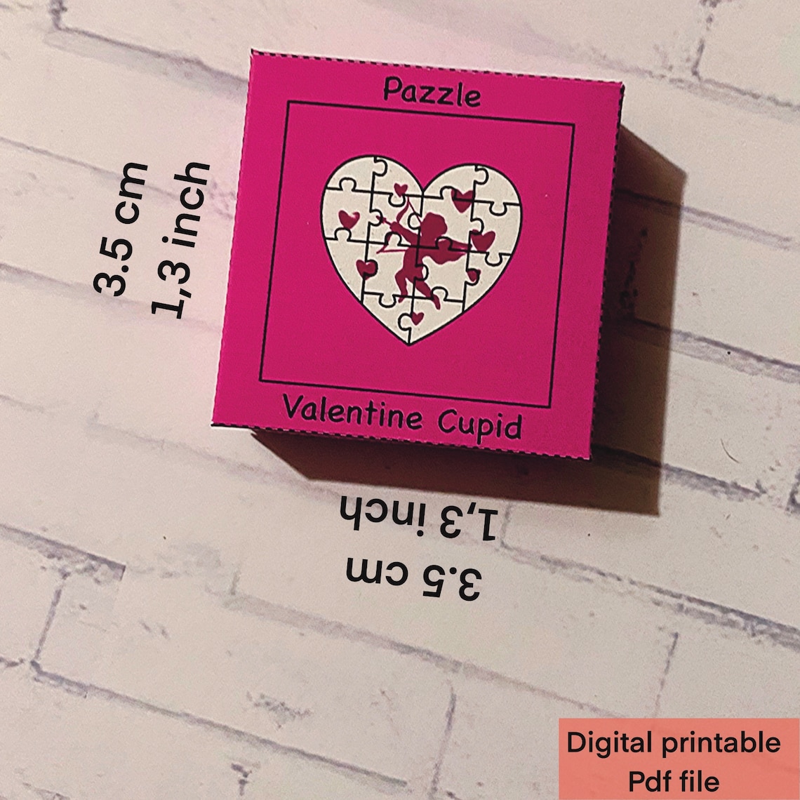 Printable Puzzle Miniature Dollhouse. Valentines Day. Cupid . Miniature ...