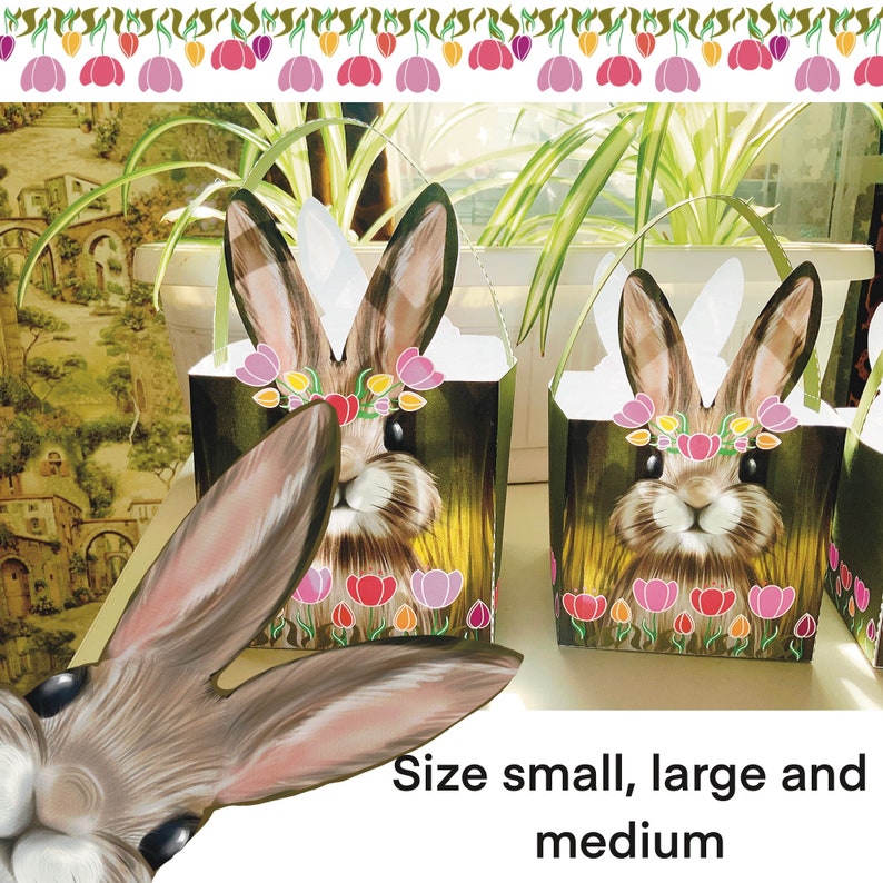 Printable Easter Basket Printable Bunny Spring. Kids Craft. Easter ...