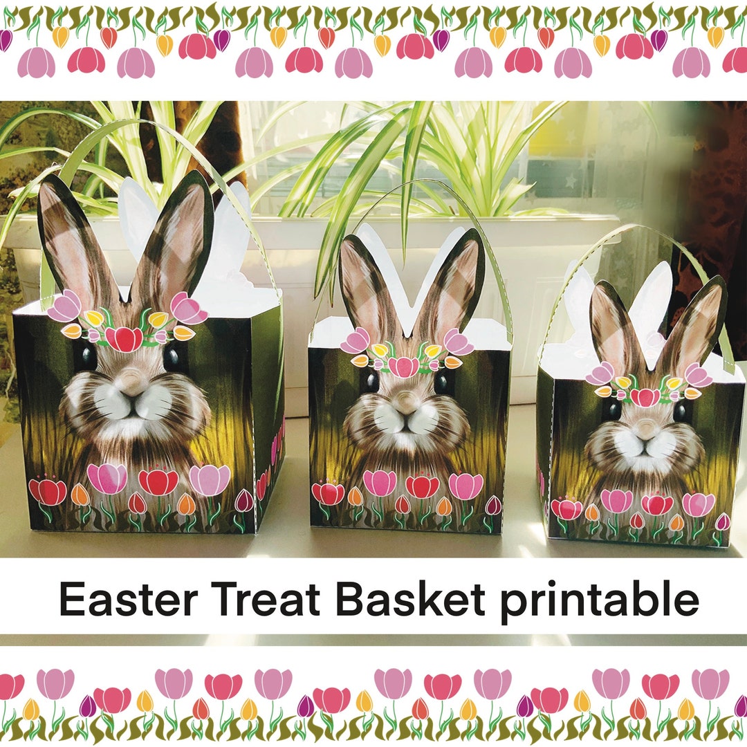 Printable Easter Basket Printable Bunny Spring. Kids Craft. Easter ...