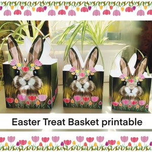 Printable Easter Basket Printable Bunny Spring. Kids Craft. Easter ...
