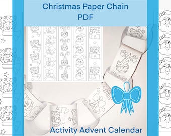 Printable Advent Paper Chain - Etsy