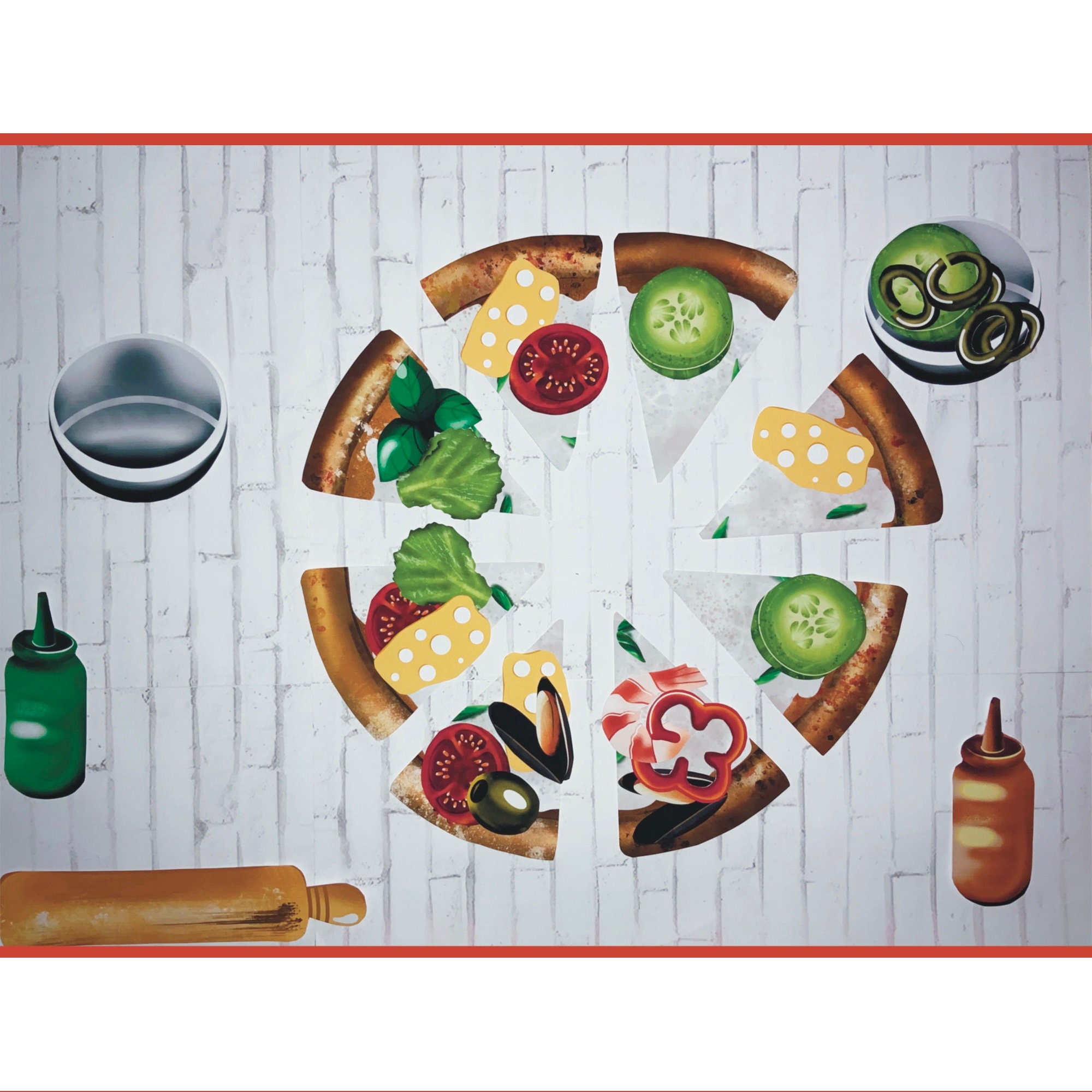 Printable Pizza Shrimp Toppings Game.make Your Own Pizza. Activity ...