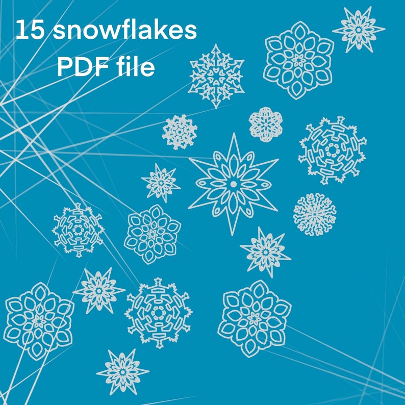 Snowflakes Fold. Blank Snowflake Template. Paper Snowflake Patterns. 15 ...