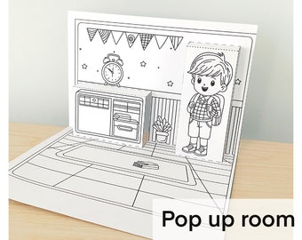 Pop up Room for Bedroom to Print. Paper Crafts in the Form of a Pop-up ...
