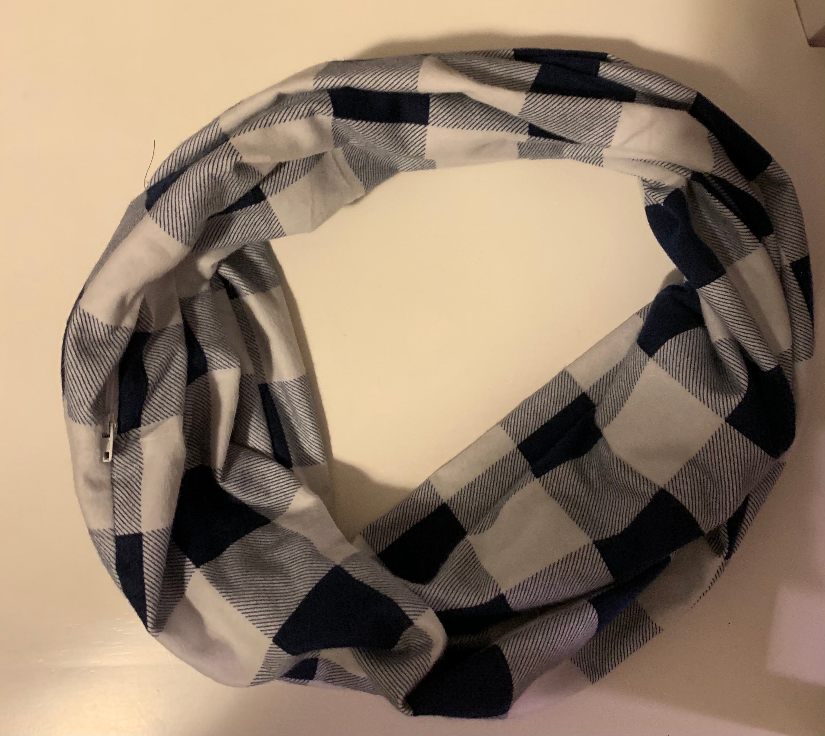 Double Pocket Infinity Scarf Plaid Collection - Etsy