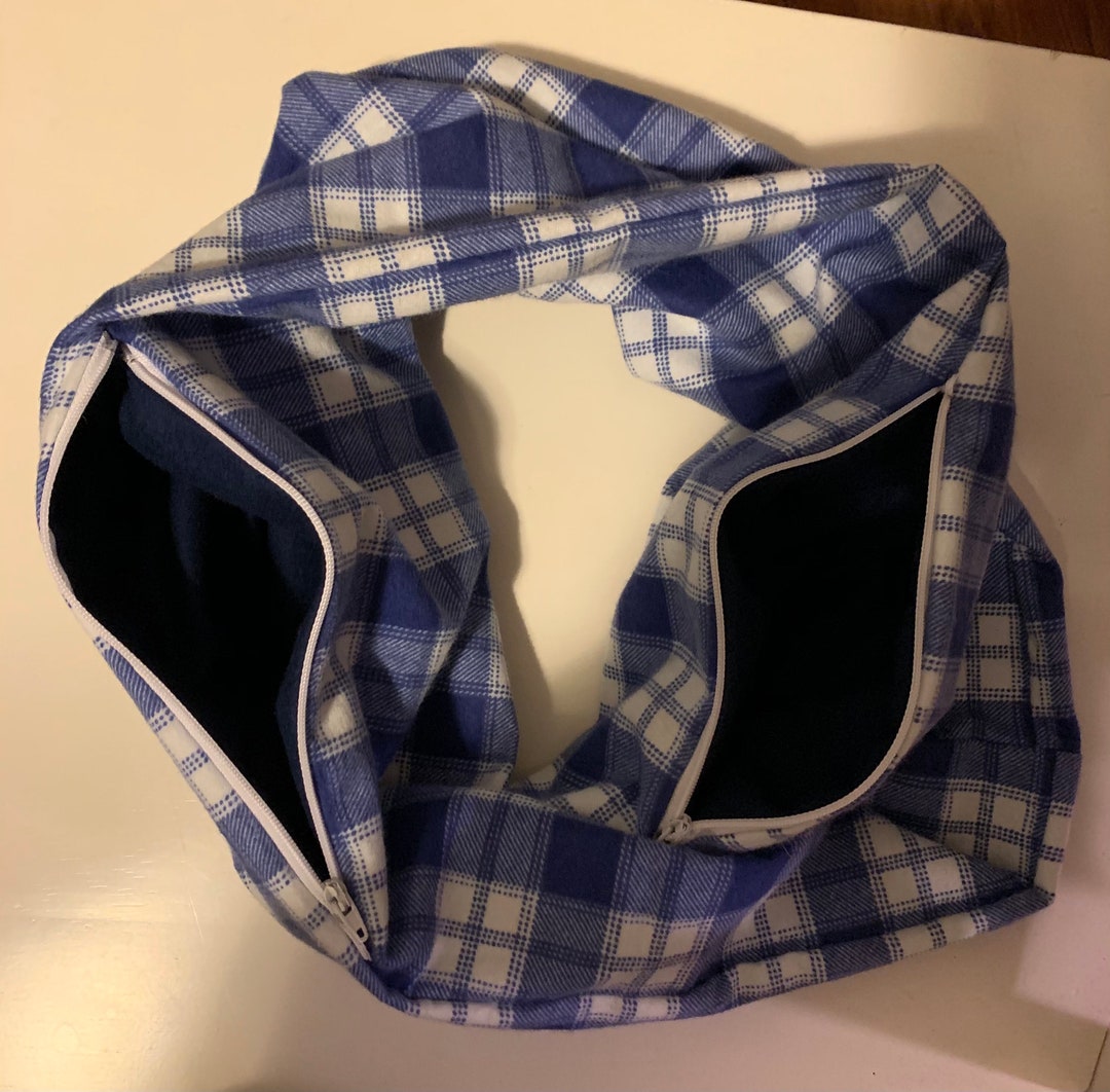Double Pocket Infinity Scarf- Plaid Collection - Etsy