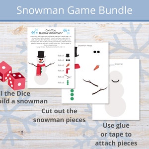 PRINTABLE SNOWMAN GAMES | Print at Home | Instant Download - Etsy